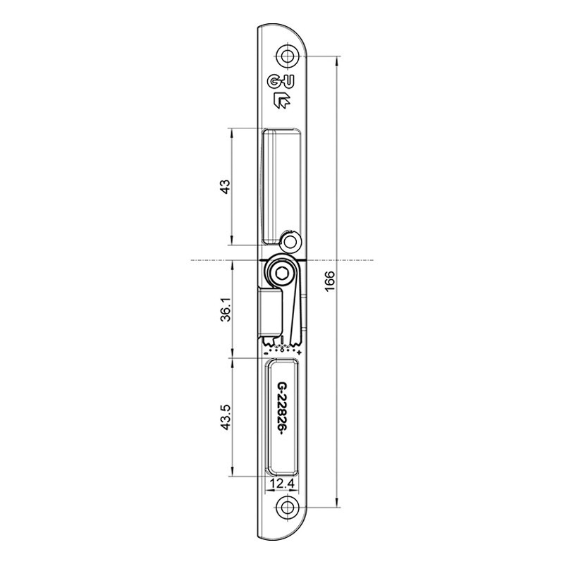 Gâche centrale GU Fercomatic G-22826-01